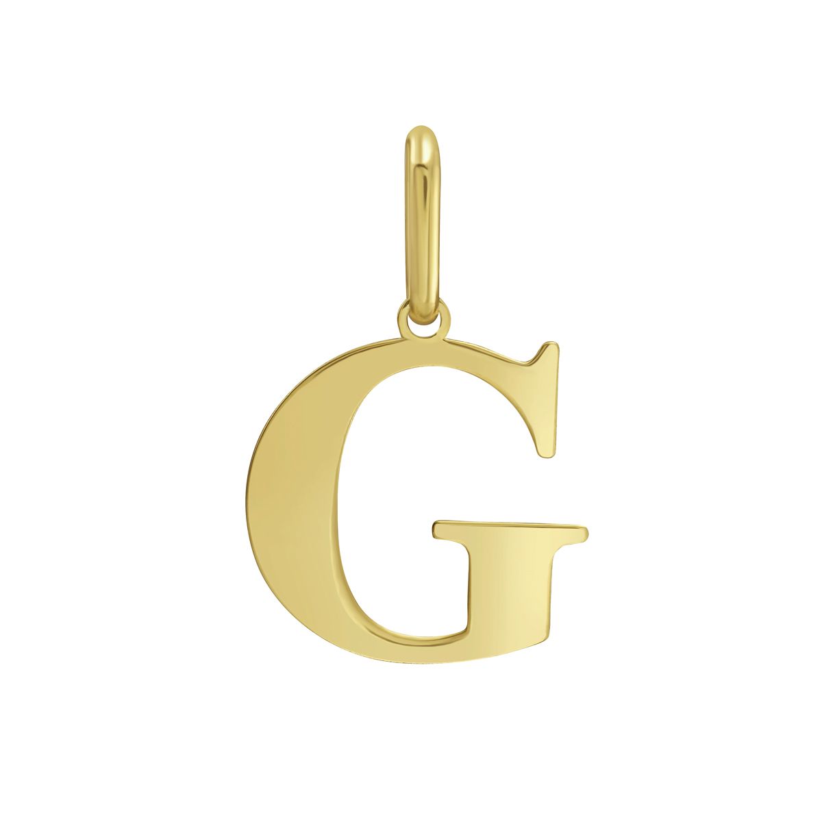 pg10842 14K Gold Initial G Charm | Royal Chain Group