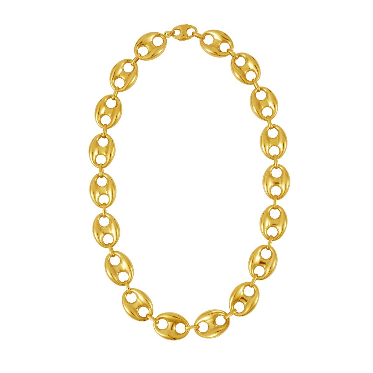 14K Gold 16mm Puffed Mariner Link Chain | Royal Chain Group
