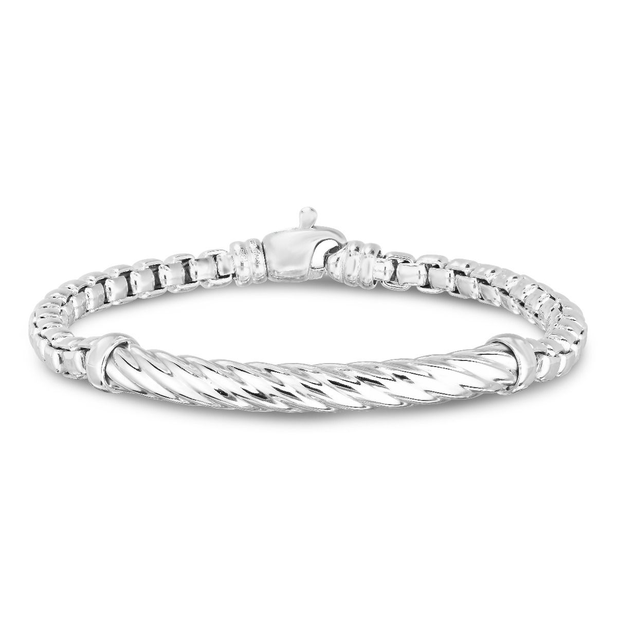Men's Italian Cable Silver Bracelet | Royal Chain Group