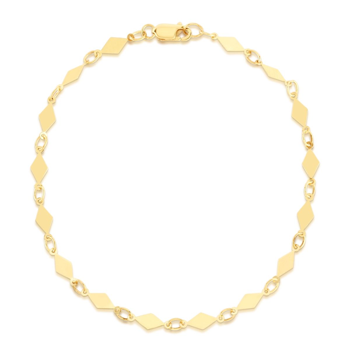 RC10975 14K Gold Diamond Shape Mirror Chain | Royal Chain Group