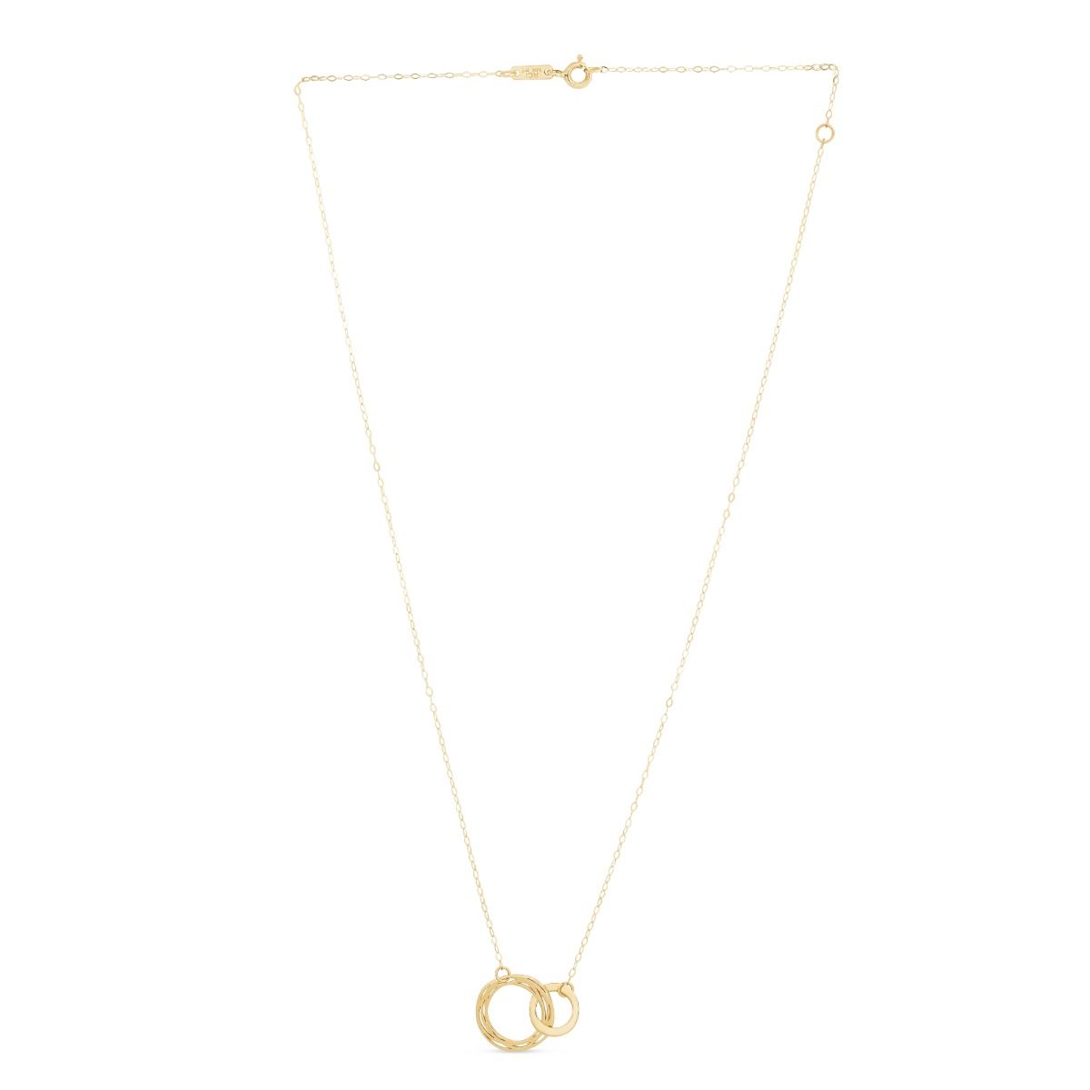 14K Gold Linked Circles Necklace Royal Chain Group