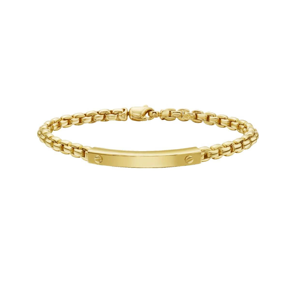 gc14673 0825 14K Gold Venetian Link ID Bracelet Royal Chain Group