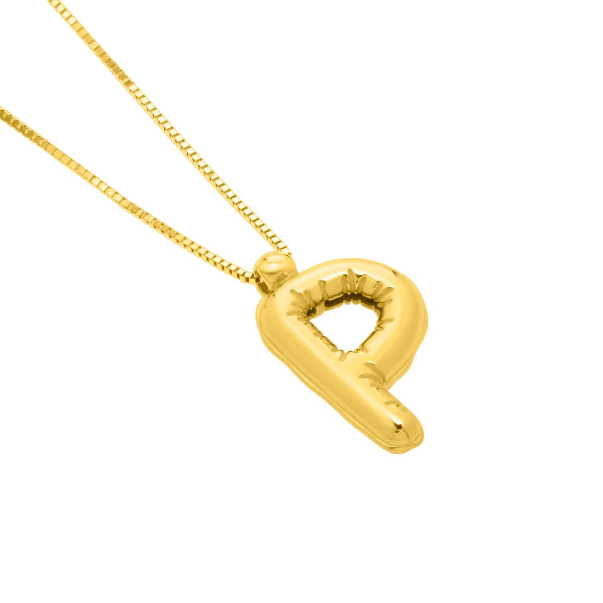 14K Helium Initial Pendant - ALL LETTERS | Royal Chain Group