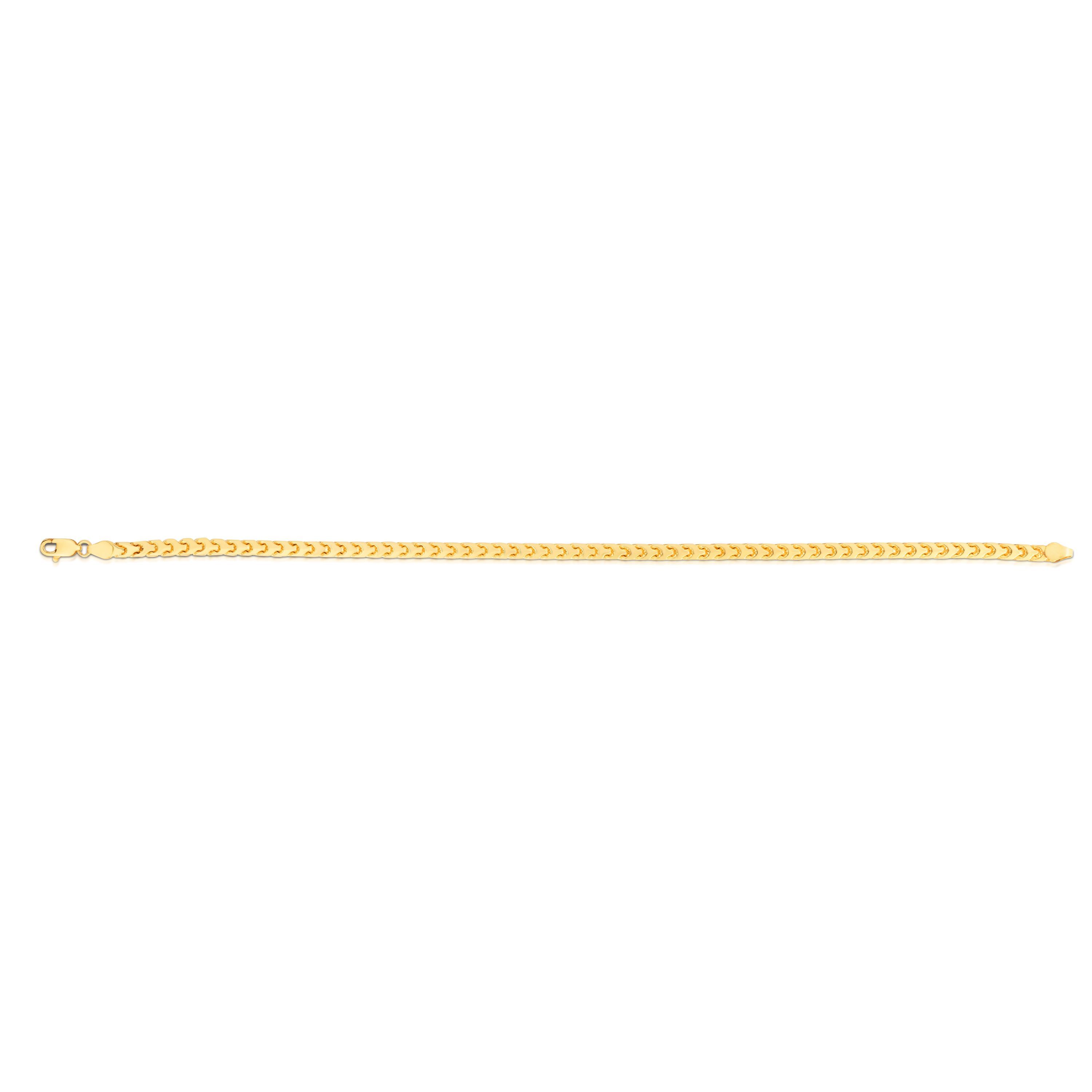 14K Yellow Gold 2.7mm Diamond Cut Round Franco Chain with Lobster Clasp ...