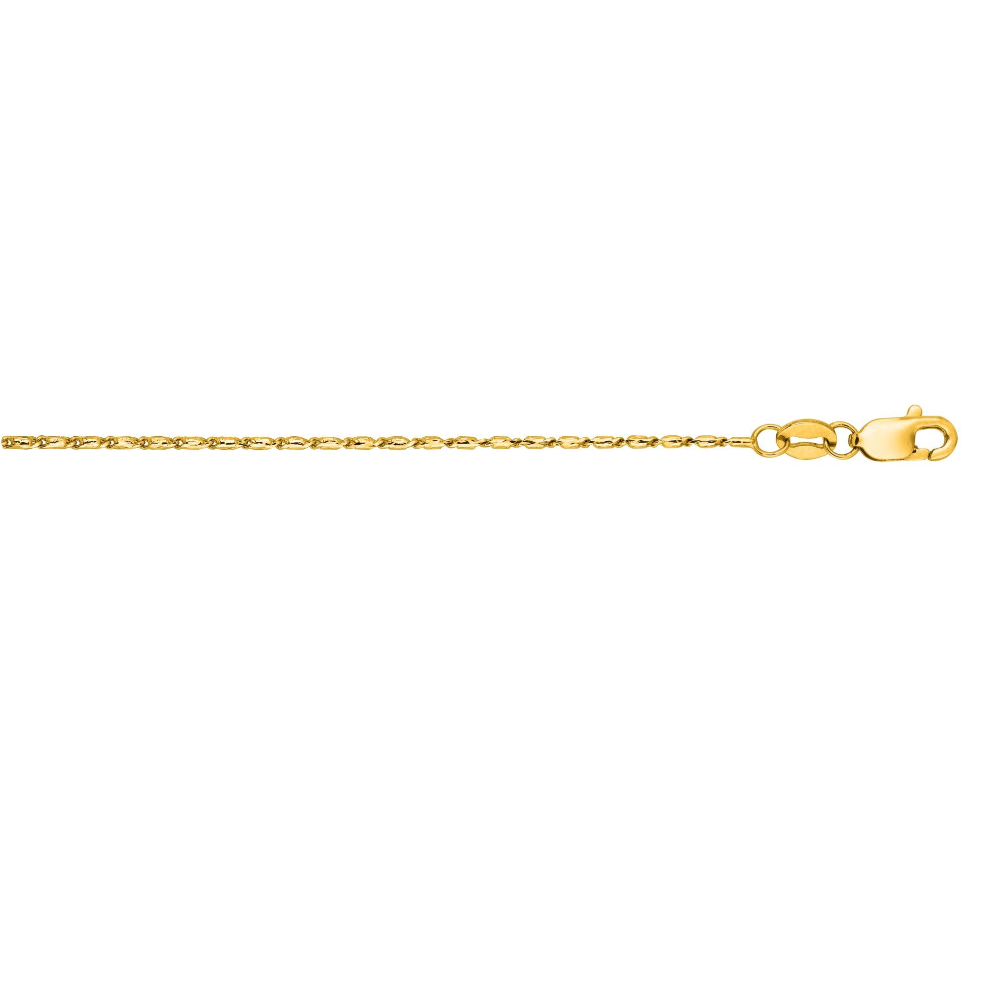 14K Gold 0.9mm Lumina Chain with Lobster Lock | Royal Chain Group