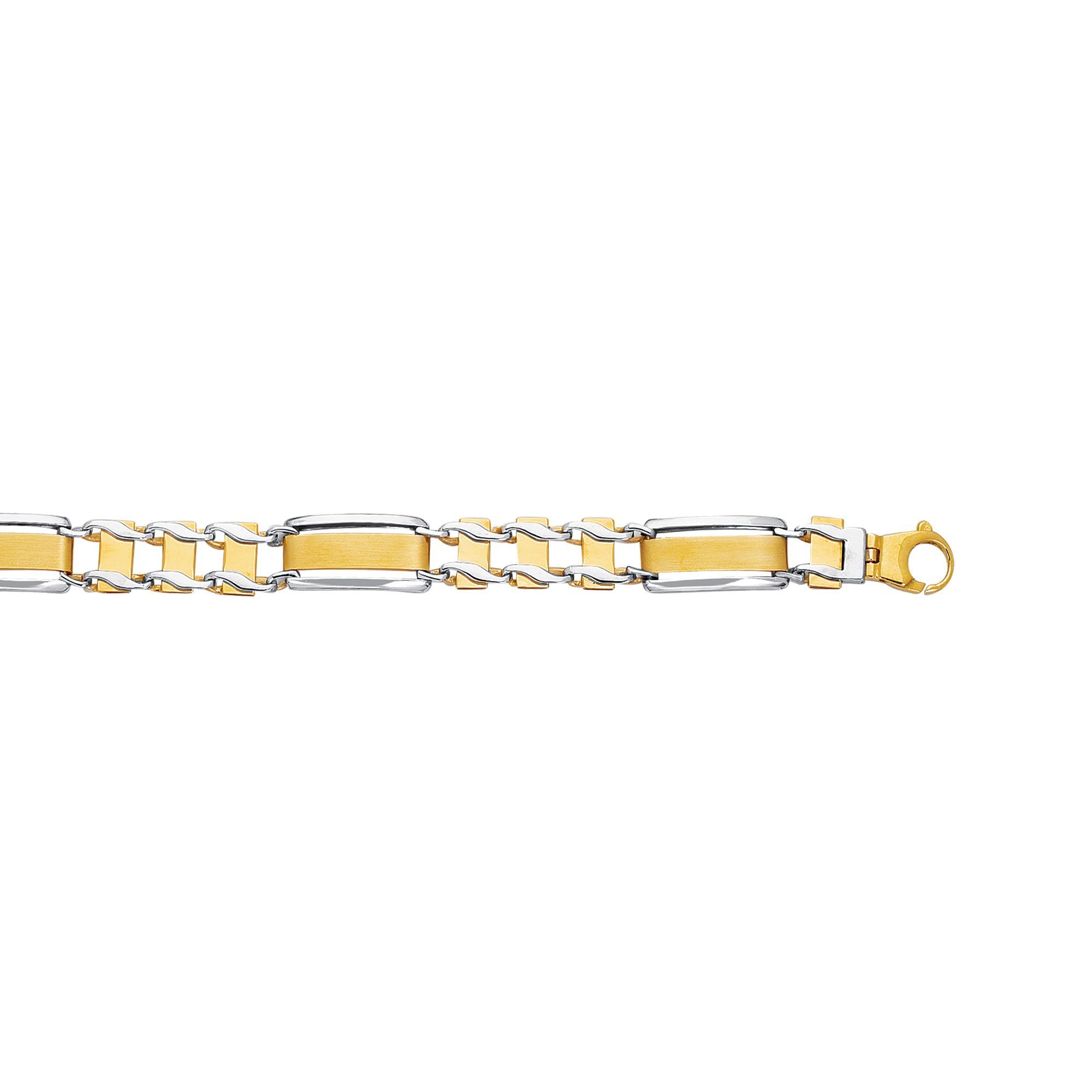 RLX182 14K Two-tone Railroad Link Chain | Royal Chain Group