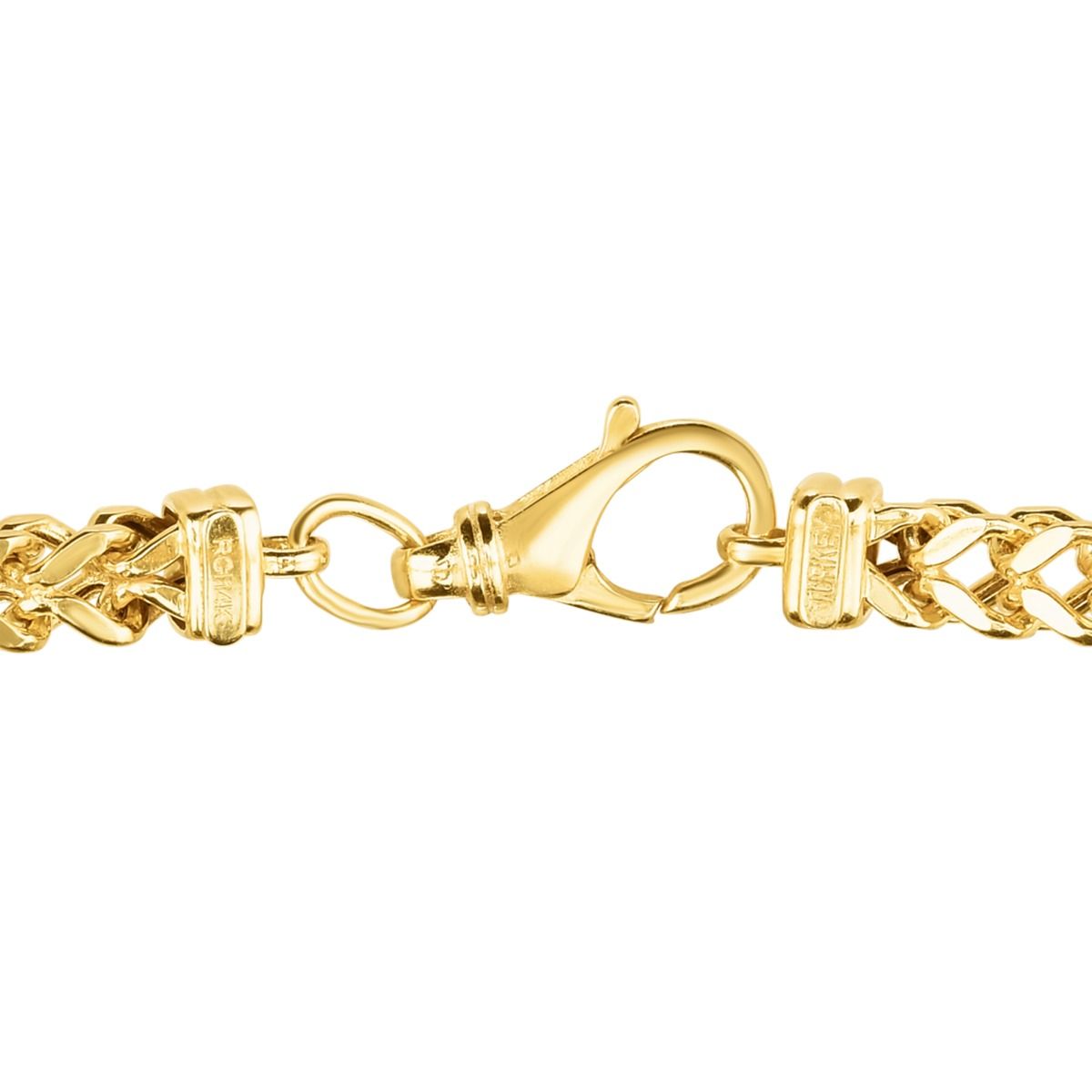 14K Gold 3.9mm Semi-Solid Square Franco Chain with Lobster Lock | Royal ...