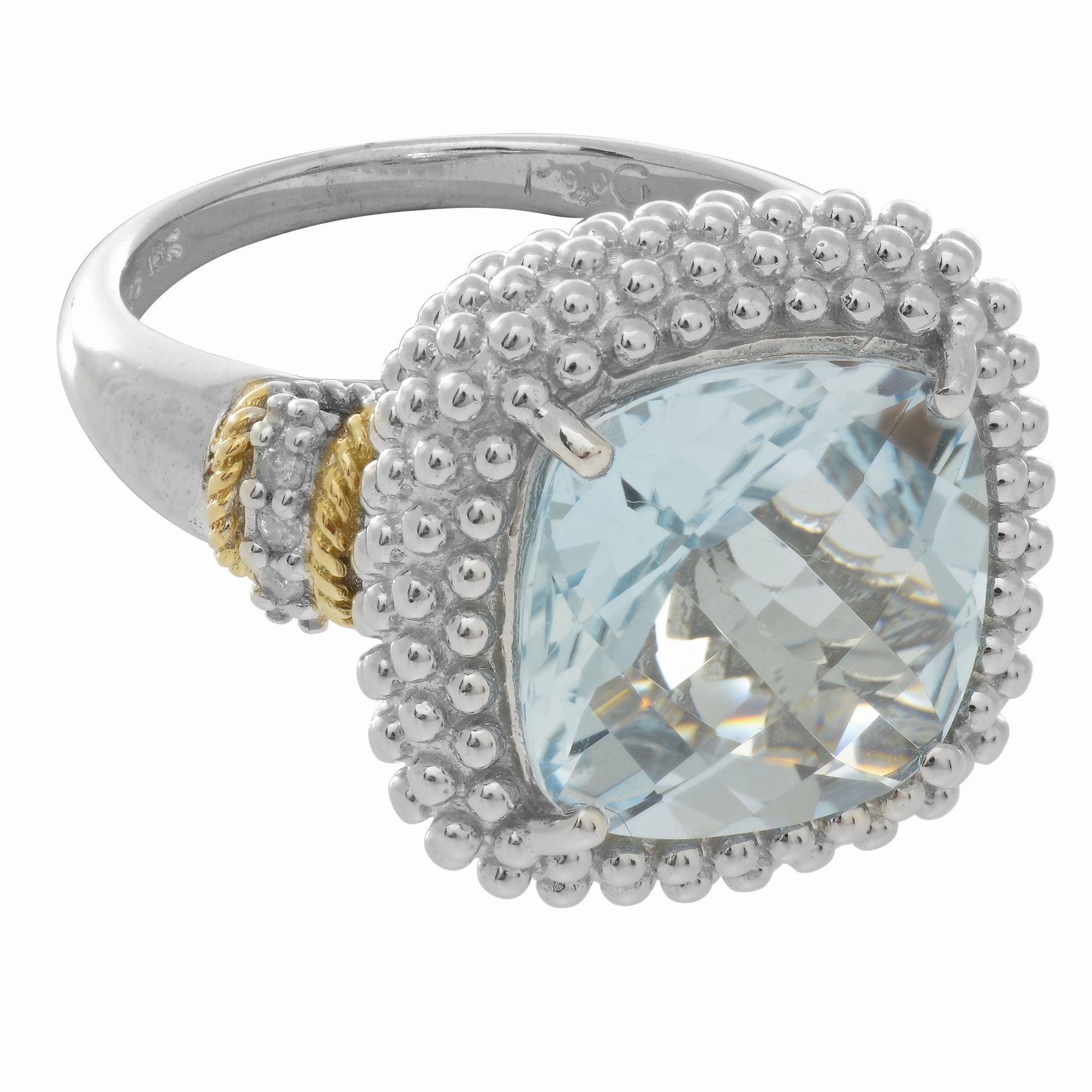 Silver & 18K Topaz Popcorn Ring | Royal Chain Group
