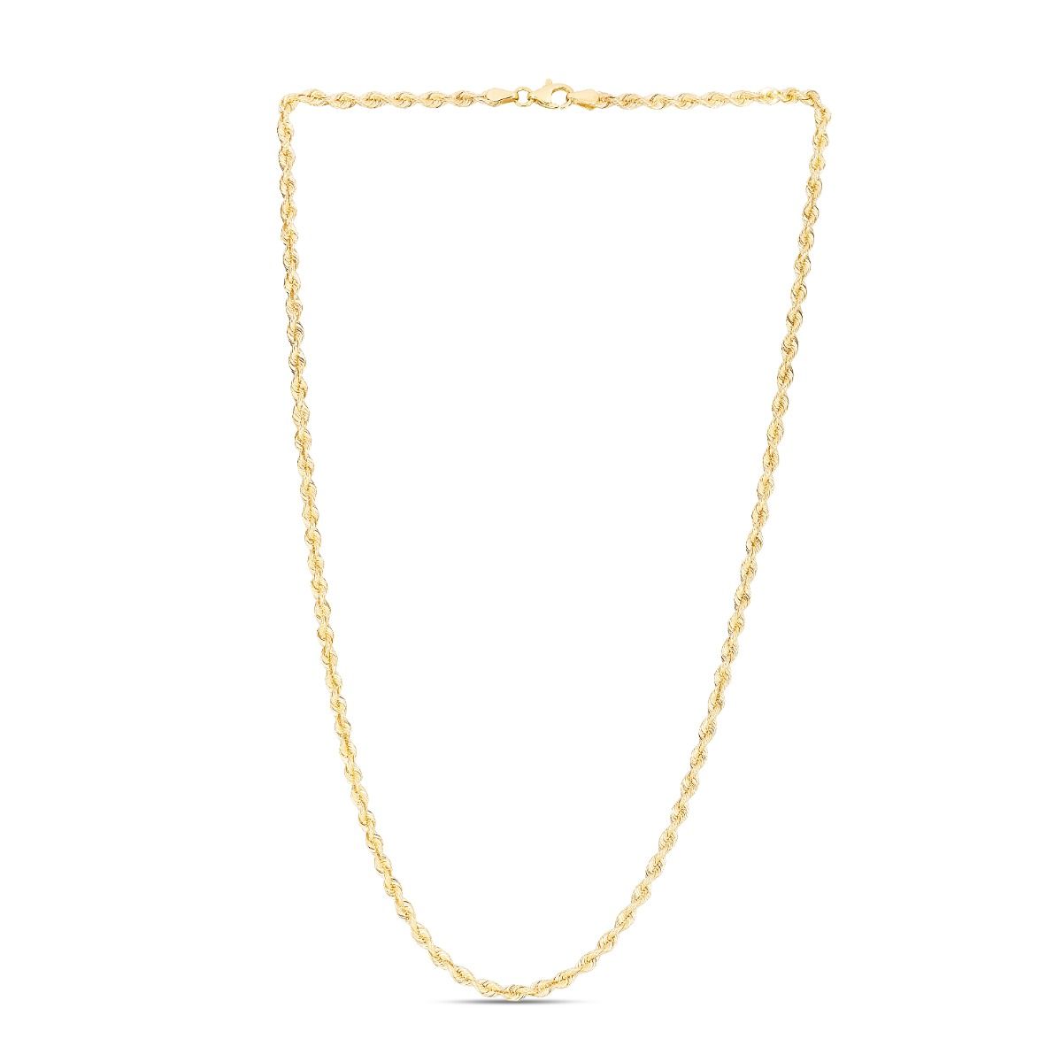 slk023 14K 3mm Silk Rope Chain | Royal Chain Group