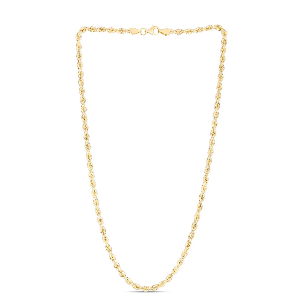 slk030 14K 3.7mm Silk Rope Chain | Royal Chain Group