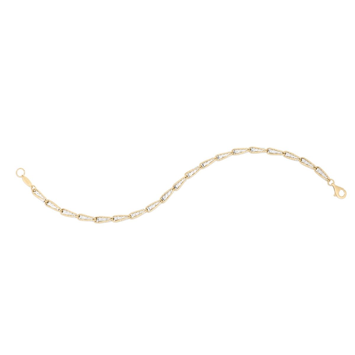 TRC9734 14K Two-tone Diamond Cut Link Chain | Royal Chain Group