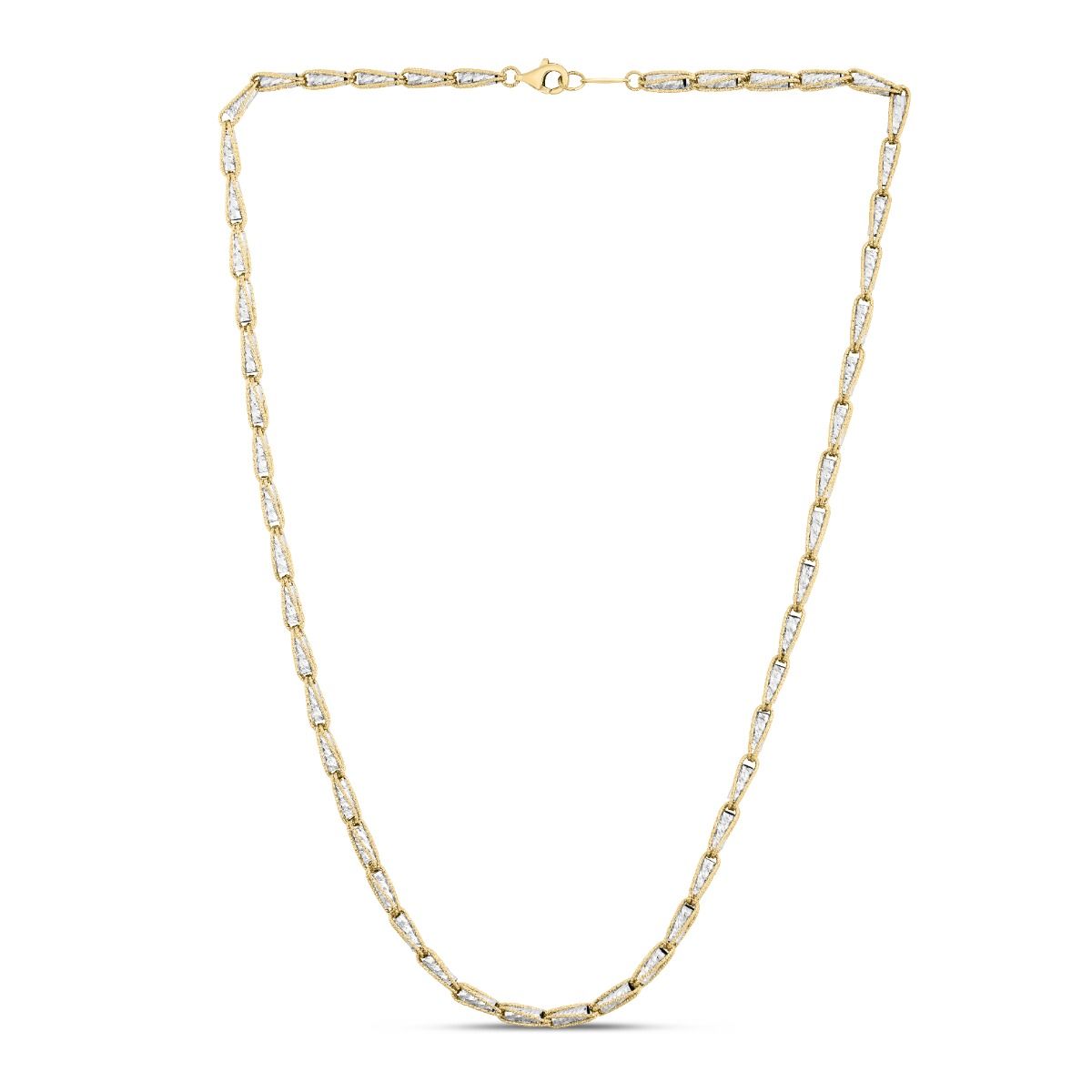 TRC9734 14K Two-tone Diamond Cut Link Chain | Royal Chain Group