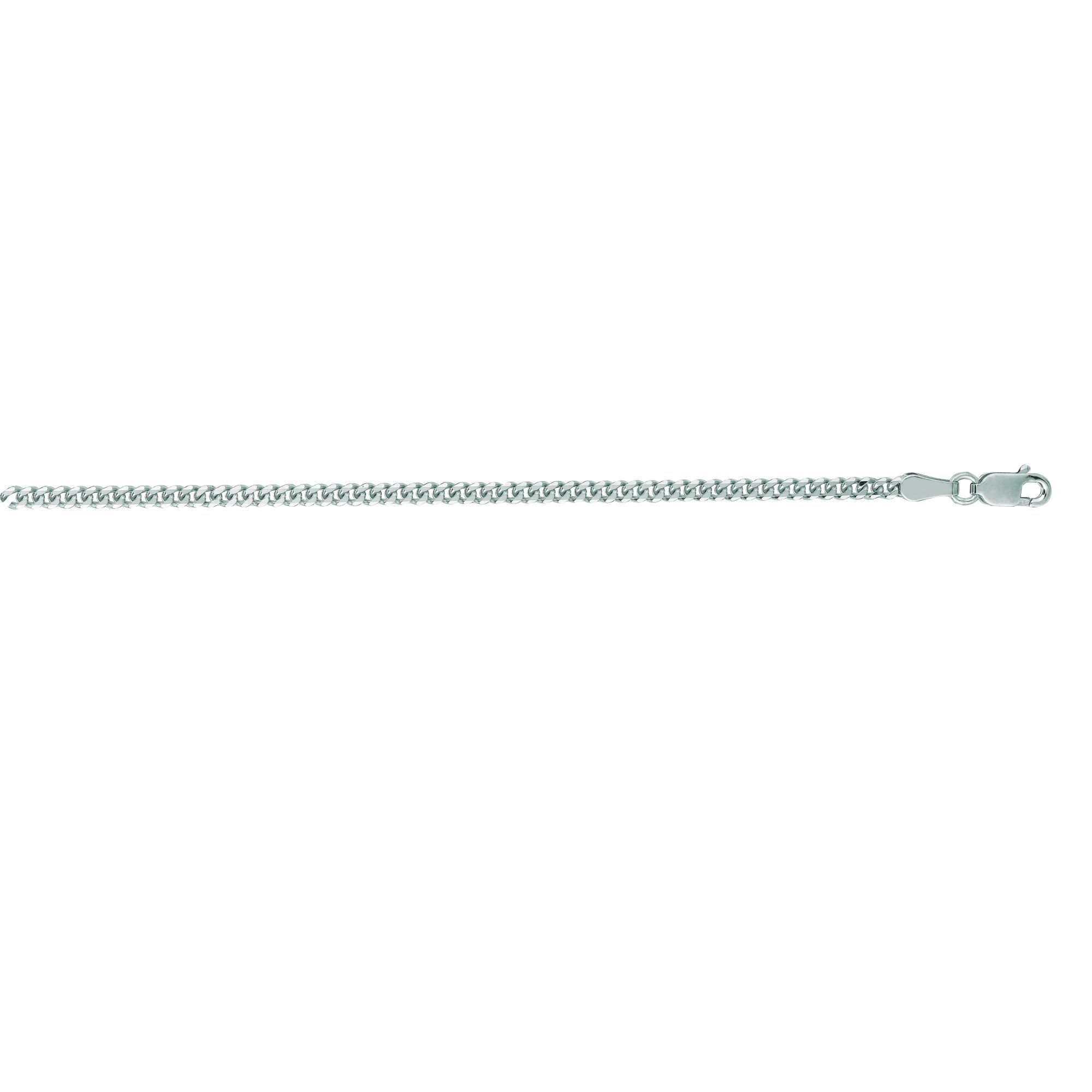 14K Gold 2mm Gourmette Chain with Lobster Lock | Royal Chain Group
