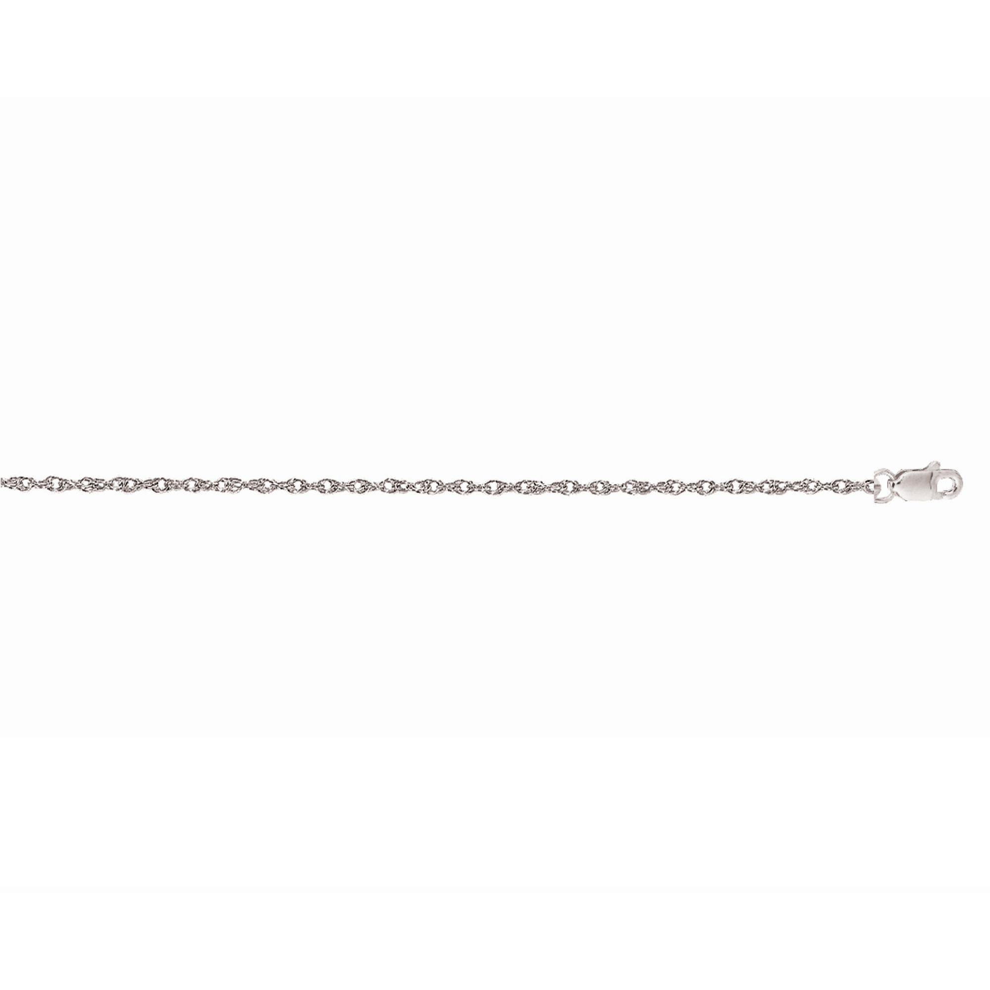 14K Gold 1.2mm Machine Rope Chain (Carded) with Spring Ring | Royal ...