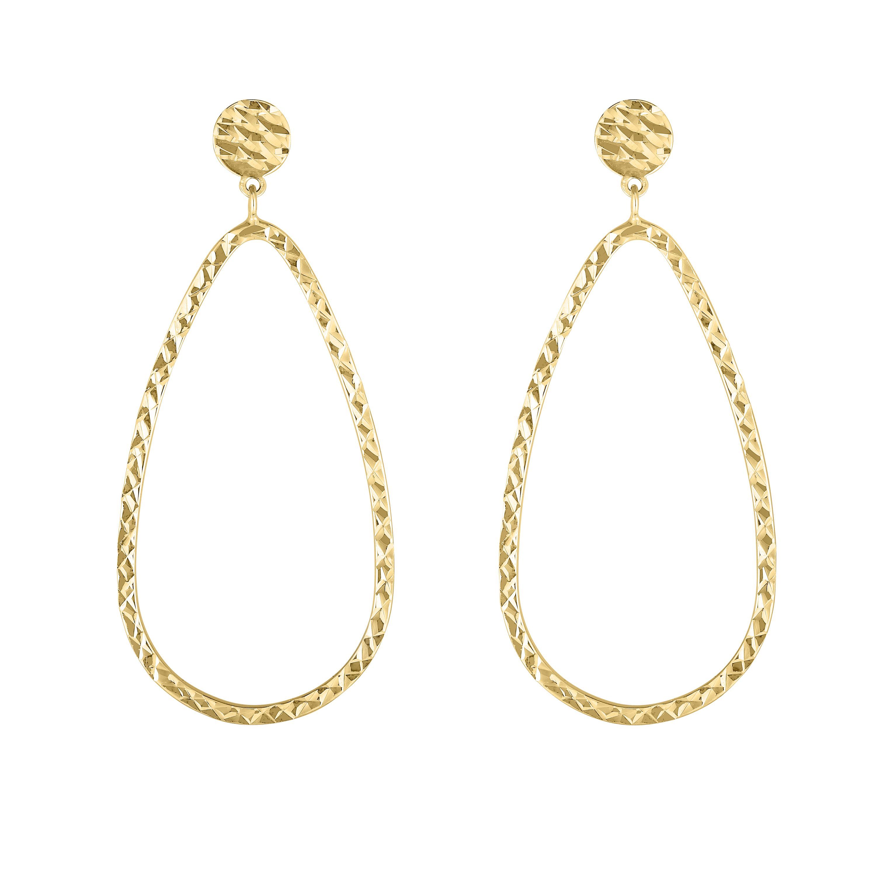 YER8323 14K Tear Drop Earring | Royal Chain Group