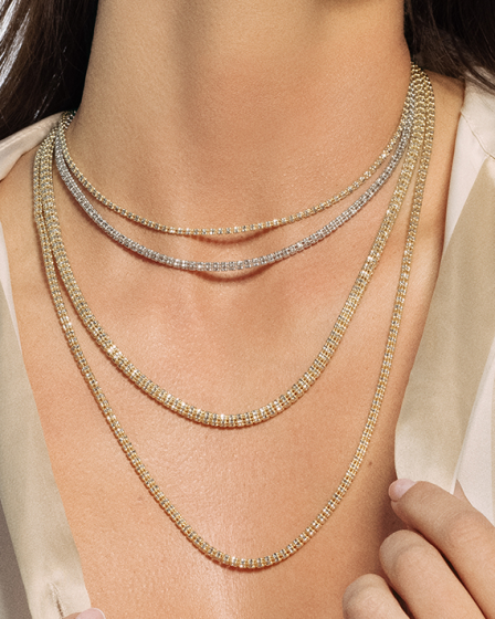 ticed160 14K 3.8mm Two-Tone Fancy Ice Chain | Royal Chain Group